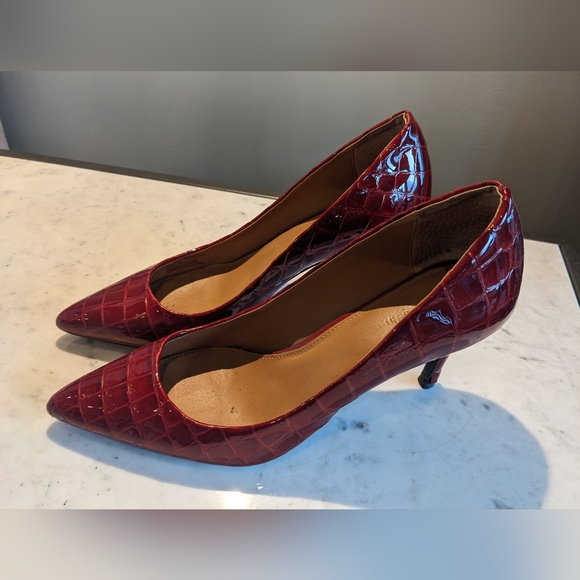 Calvin Klein | Shoes | Calvin Klein Red Heels | Poshmark